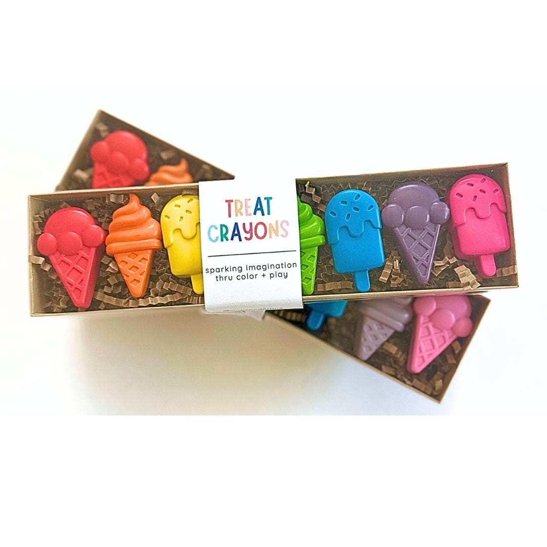 Ice Cream Crayons: Non-toxic Kids Party Favors, Screen-free Activity - Etsy