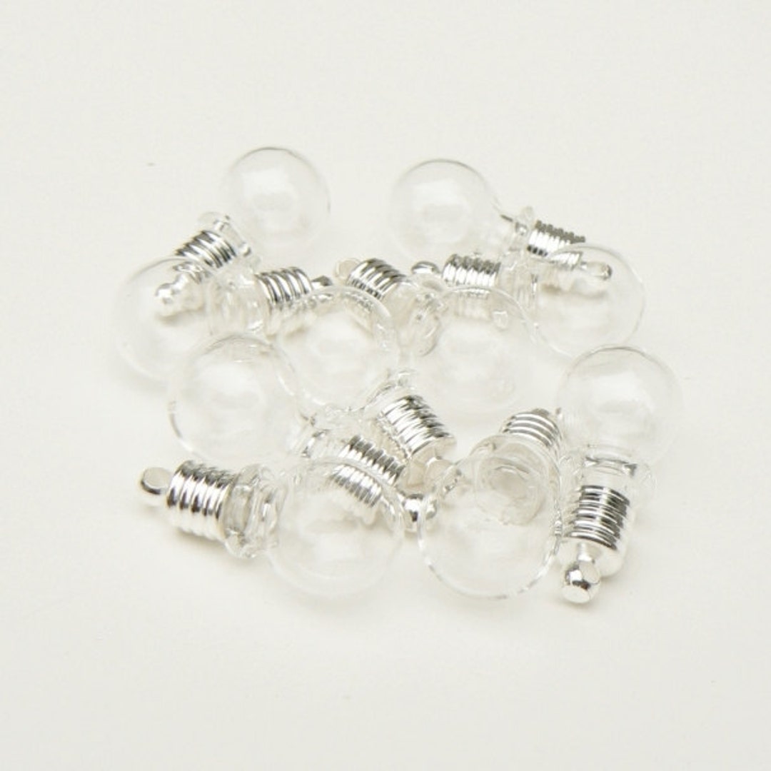 MINI BULBS Vials(miniature/empty/clear/hollow/glass/pendants/charms ...
