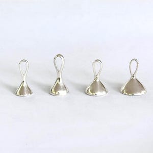 Sterling Silver Glass Ball Pendant With Loop Caps (christmas Ornament ...