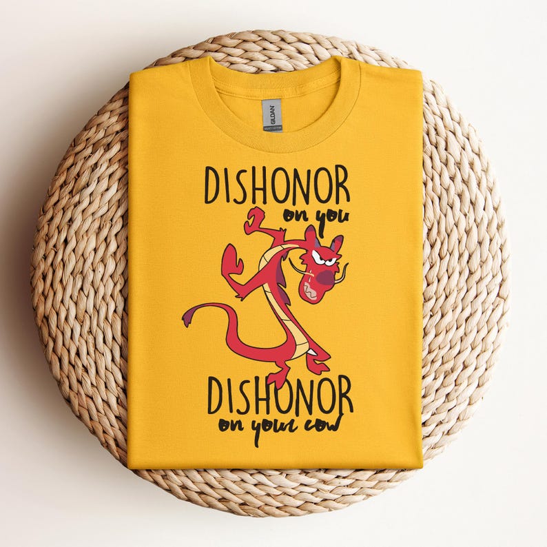 Disney Mulan Mushu Dishonor on Your Cow Disneyland Graphic Shirt ...