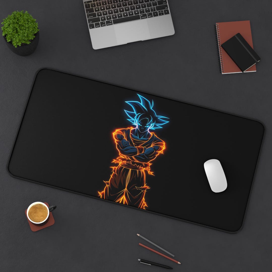 Goku Large Gaming Desk Mat | Anime Silhouette Mousepad - Etsy Australia