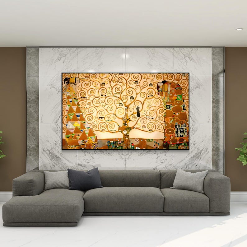 Gustav Klimt Tree of Life Print: Art Nouveau Home Decor (digital ...