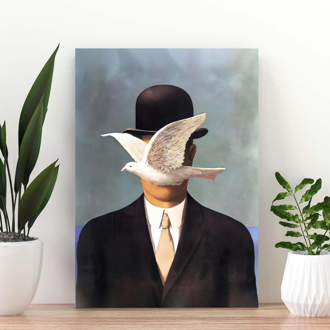René Magritte Print: Man With Dove Surrealist Art (digital Download) - Etsy