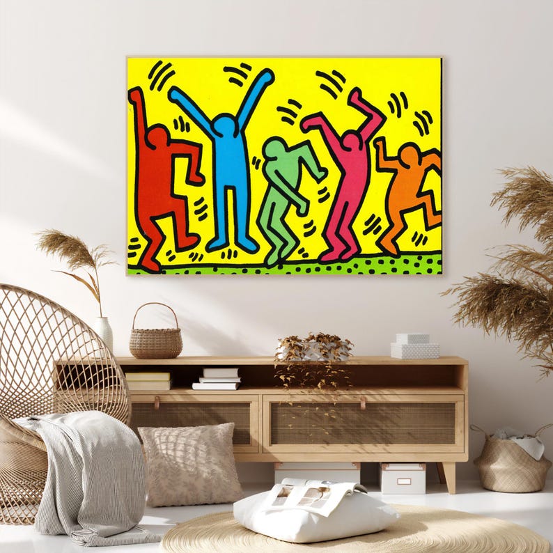 Dancers Keith Haring Digital Download Printable Wall Art Dance Pop Art ...