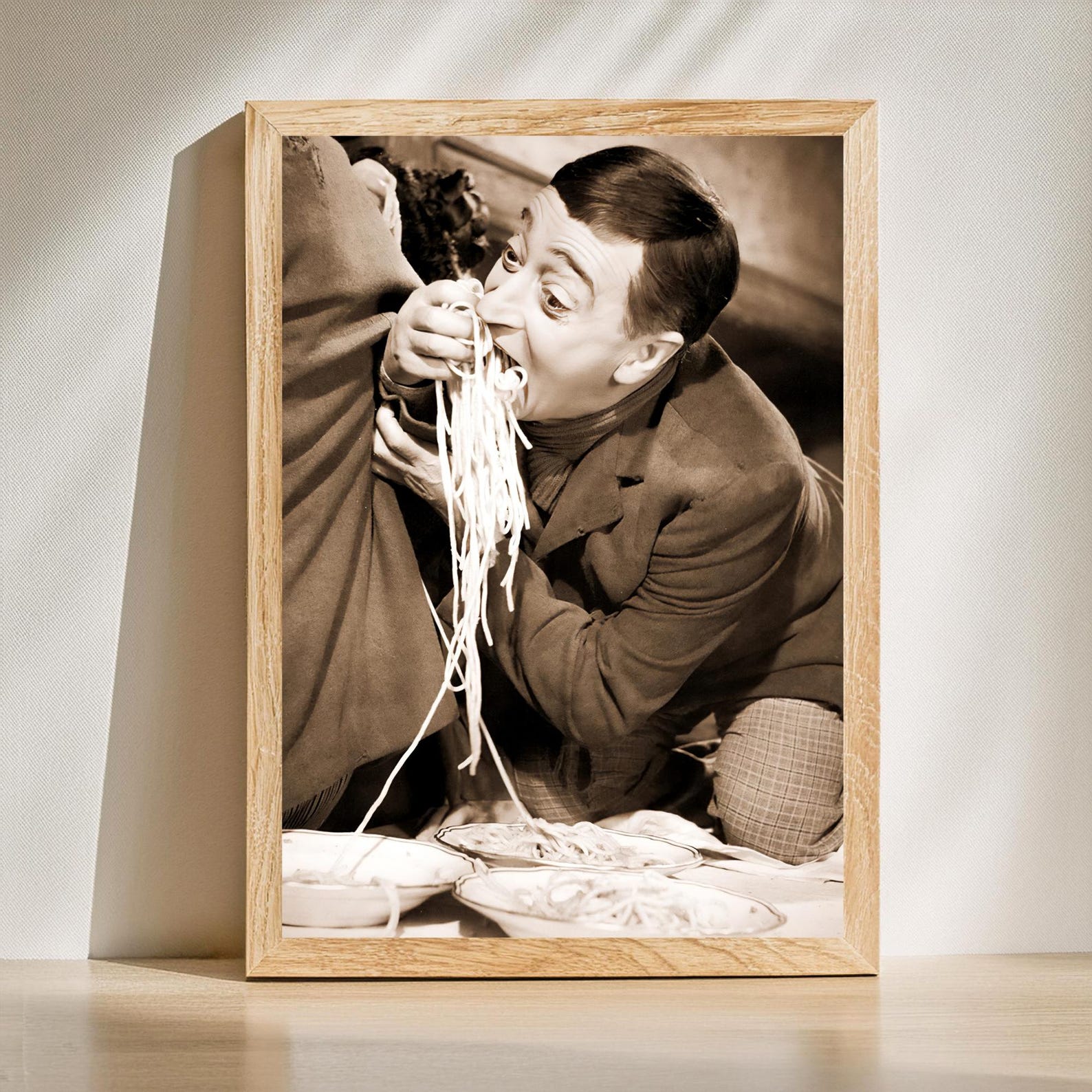 Totò Eating Spaghetti Digital Download Printable Wall Art Italian Wall ...