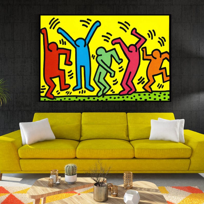 Dancers Keith Haring Digital Download Printable Wall Art Dance Pop Art ...