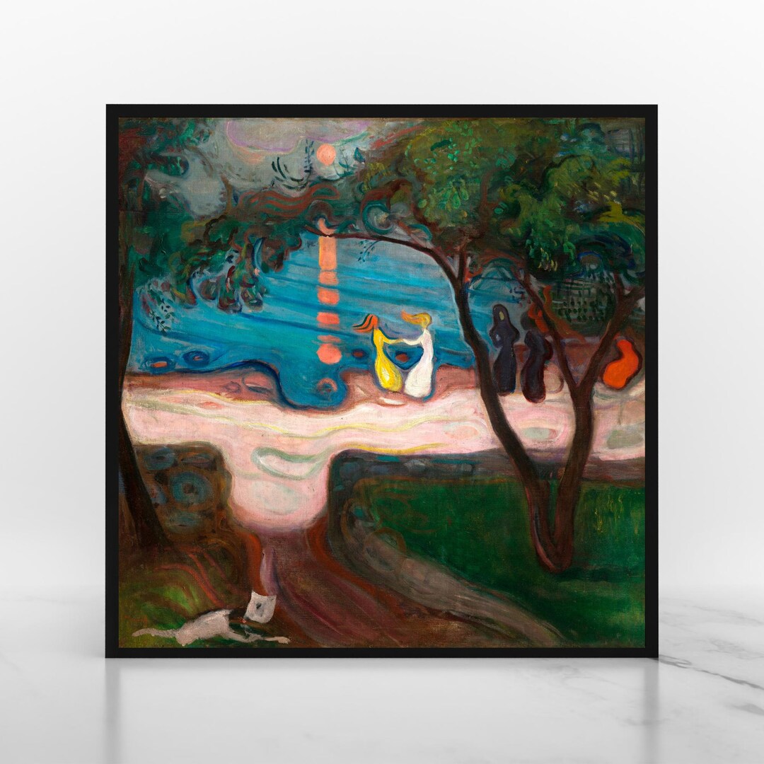 Edvard Munch Dance on the Beach Print: Expressionist Wall Art Decor ...