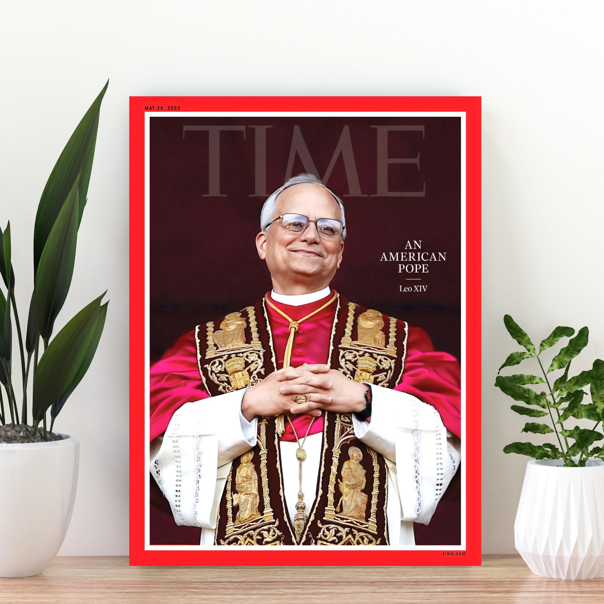 Pope Leo XIV Time Magazine Poster Digital Download Printable Wall Art ...