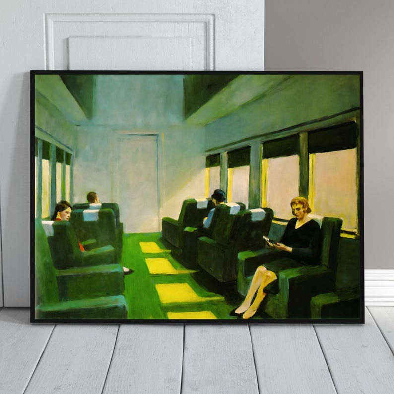 Edward Hopper Chair Car: Realist Painting Train Interior Wall Art ...