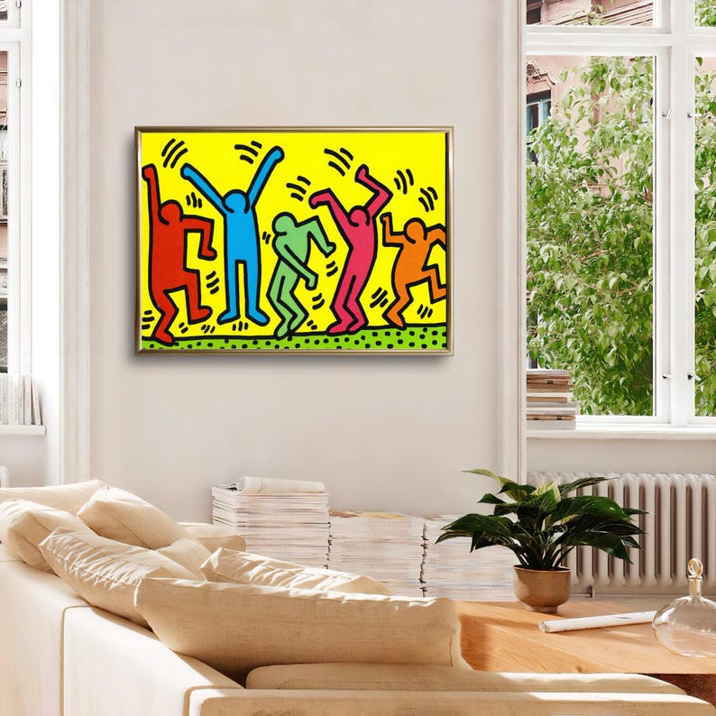 Dancers Keith Haring Digital Download Printable Wall Art Dance Pop Art ...