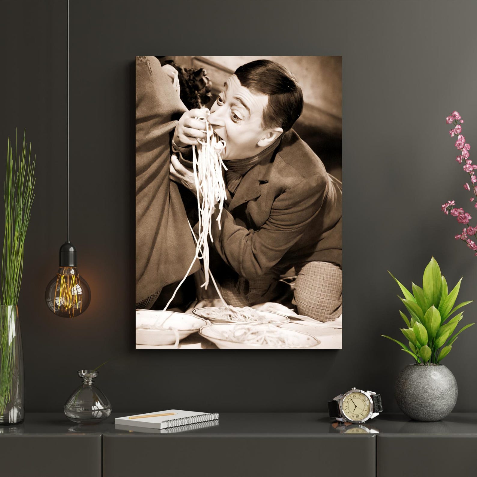 Totò Eating Spaghetti Digital Download Printable Wall Art Italian Wall ...