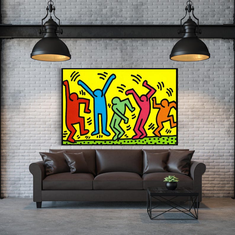 Dancers Keith Haring Digital Download Printable Wall Art Dance Pop Art ...