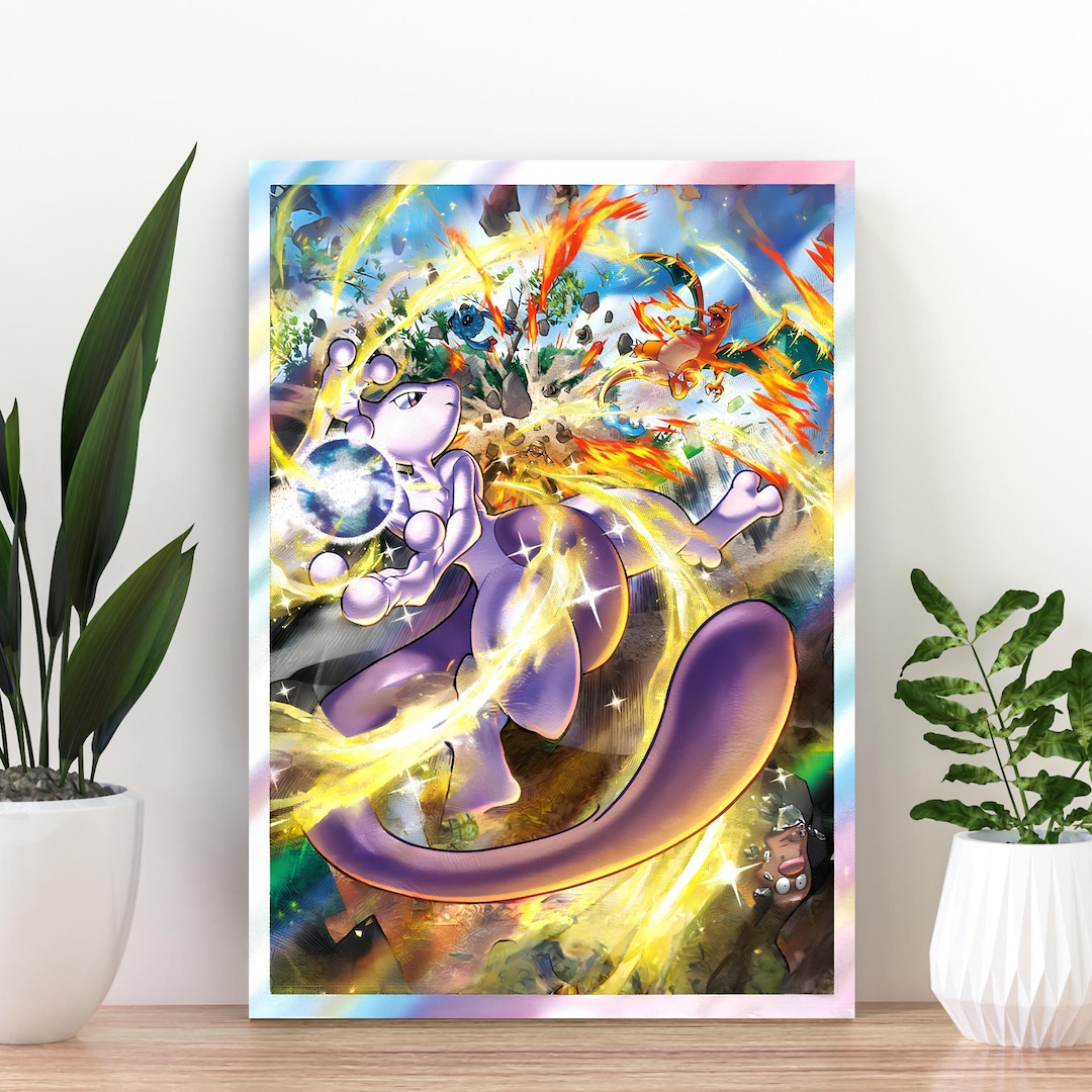 Mewtwo Vstar Poster, Crown Zenith Pokemon Print (digital Download) - Etsy