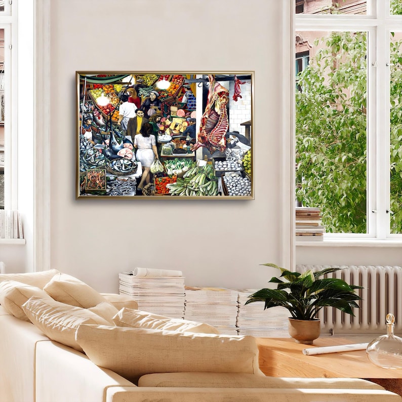 Renato Guttuso Vucciria Print: Palermo Market Scene (digital Download ...