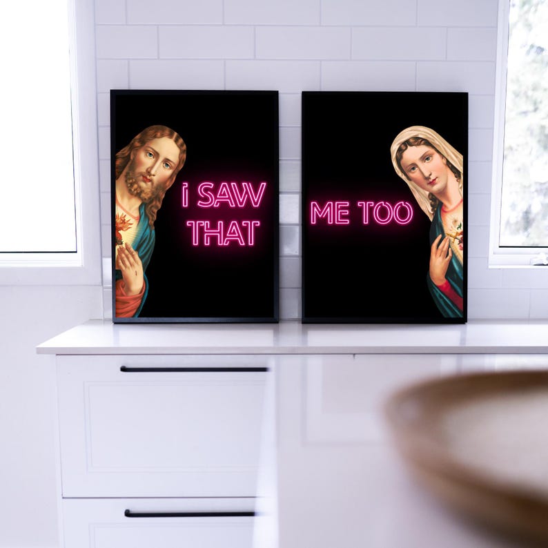 I Saw That - Me Too Set of 2 Prints Digital Download Printable Wall Art ...