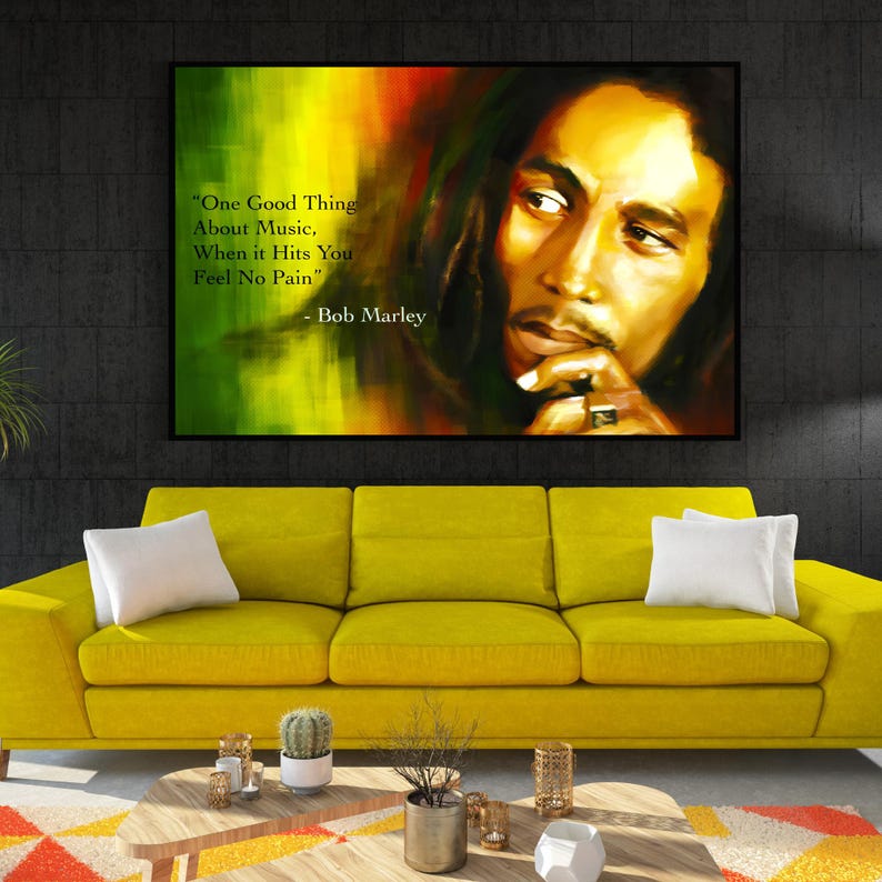 Bob Marley Poster Digital Download Printable Wall Art Reggae Music ...