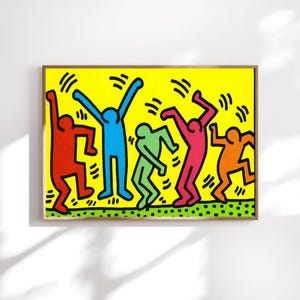 Dancers Keith Haring Digital Download Printable Wall Art Dance Pop Art ...