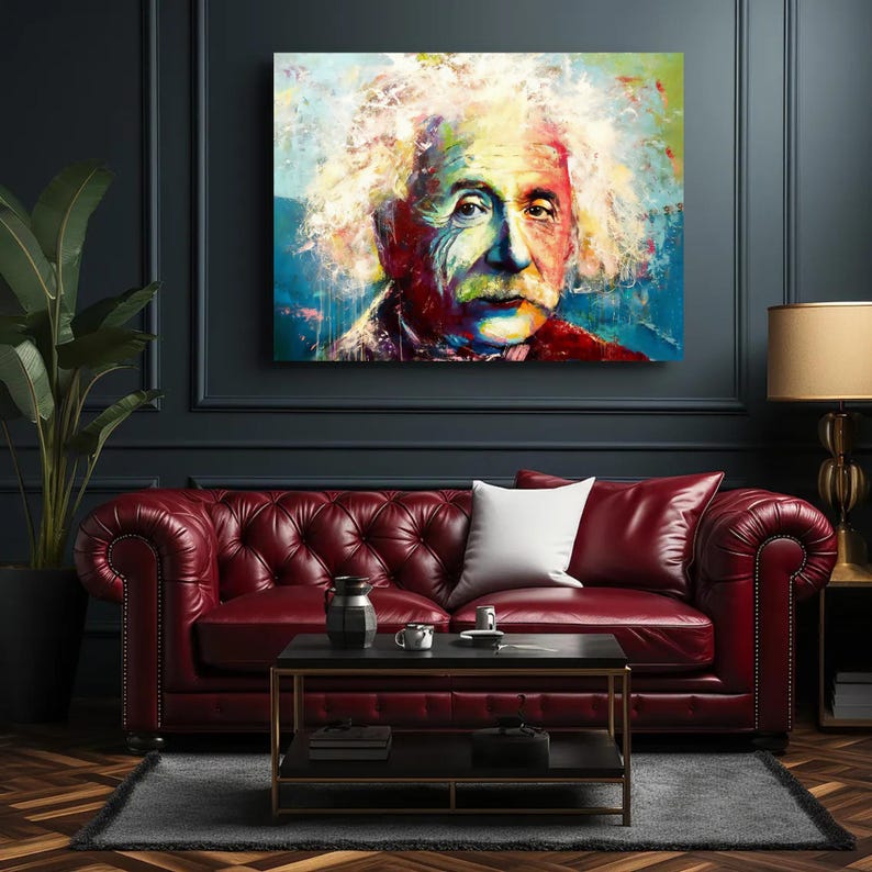 Albert Einstein Pop Art Digital Download Printable Wall Art Pop Art ...