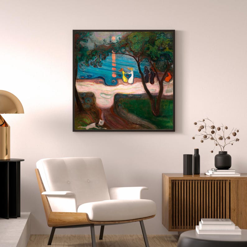 Edvard Munch Dance on the Beach Print: Expressionist Wall Art Decor ...