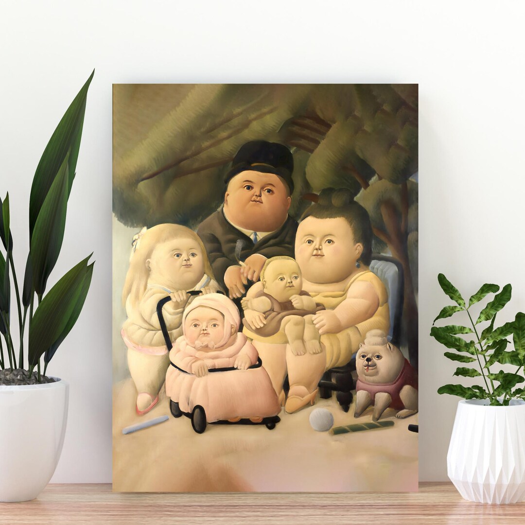 Fernando Botero Print: the Pinzón Family, Body Positive Art (digital ...