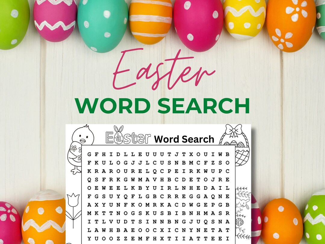 Easter Word Search Puzzle Printable Easter Word Search Coloring Page ...