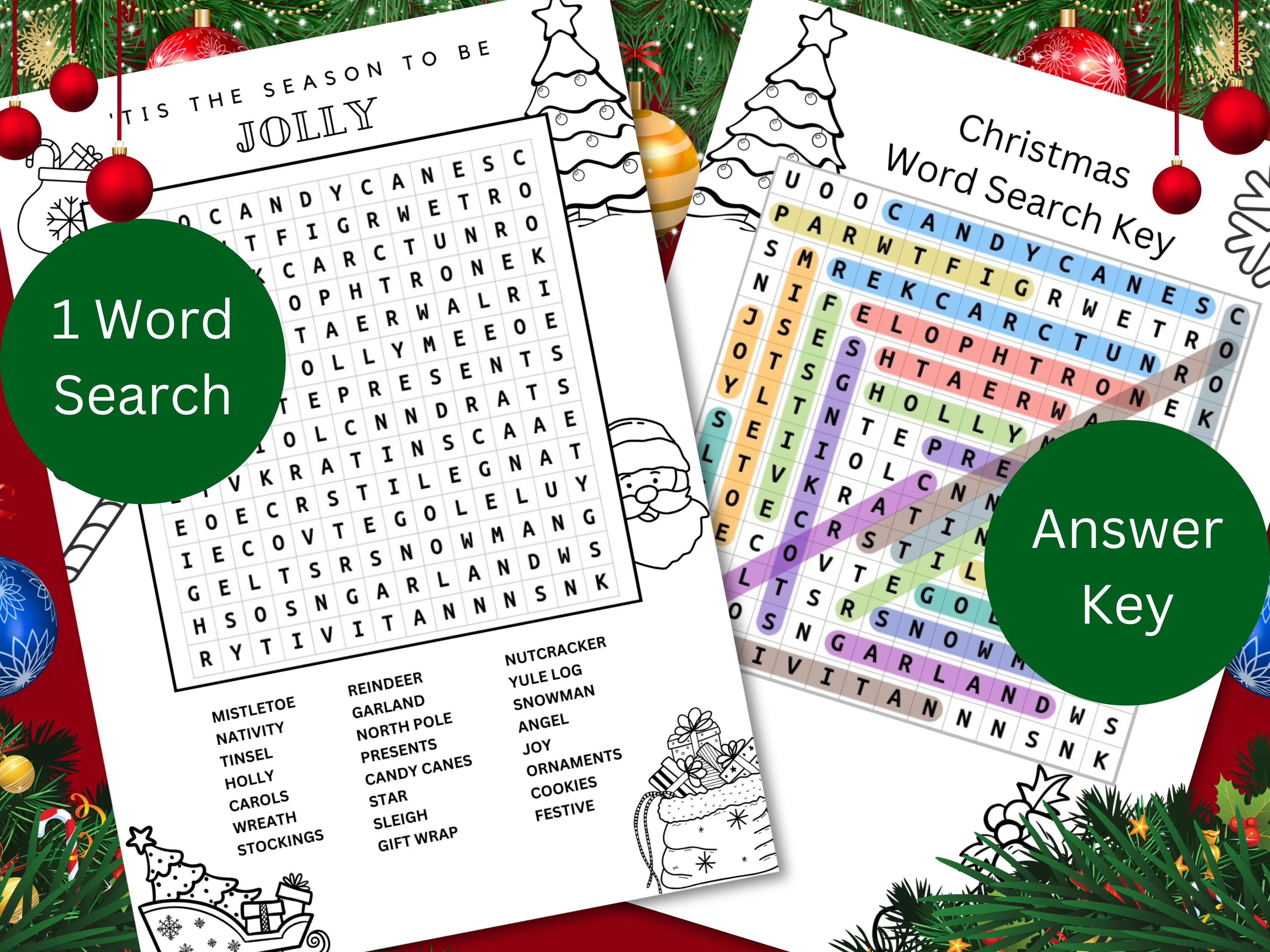 Printable Christmas Word Search Puzzle Coloring Page for Kids and ...