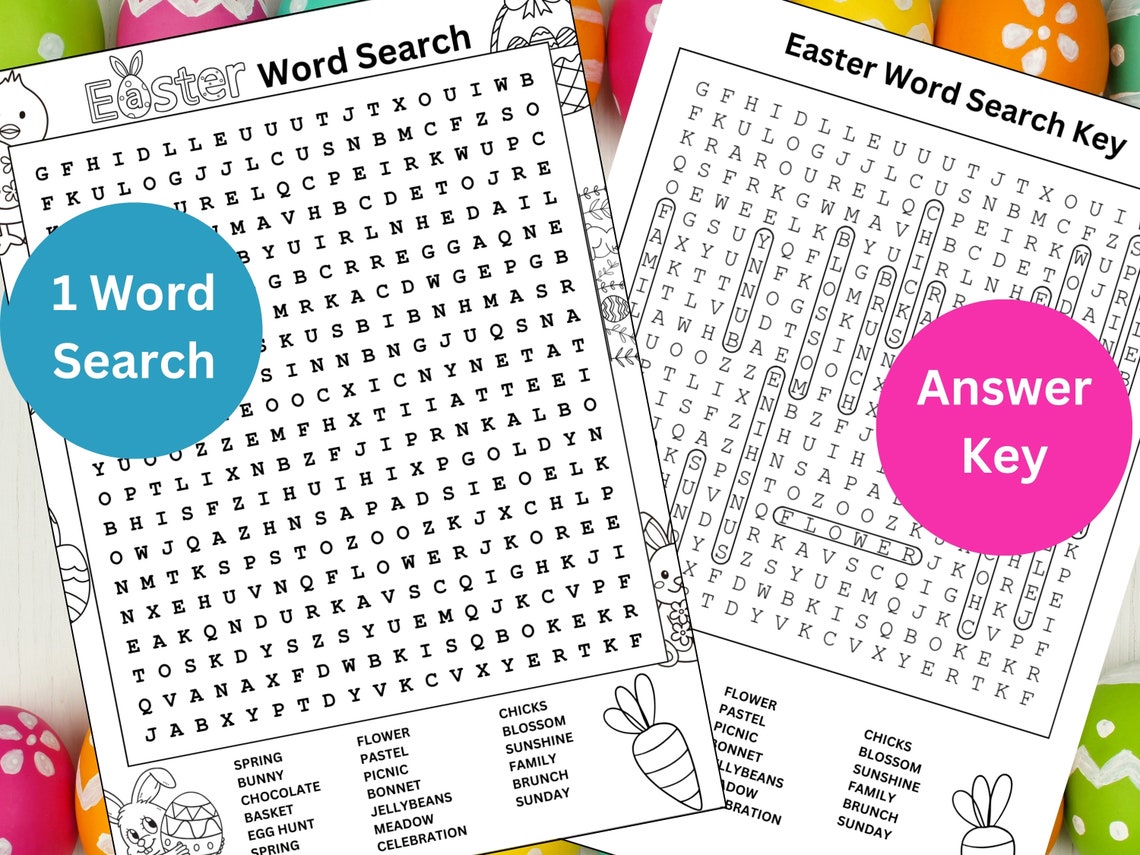 Easter Word Search Puzzle Printable Easter Word Search Coloring Page ...