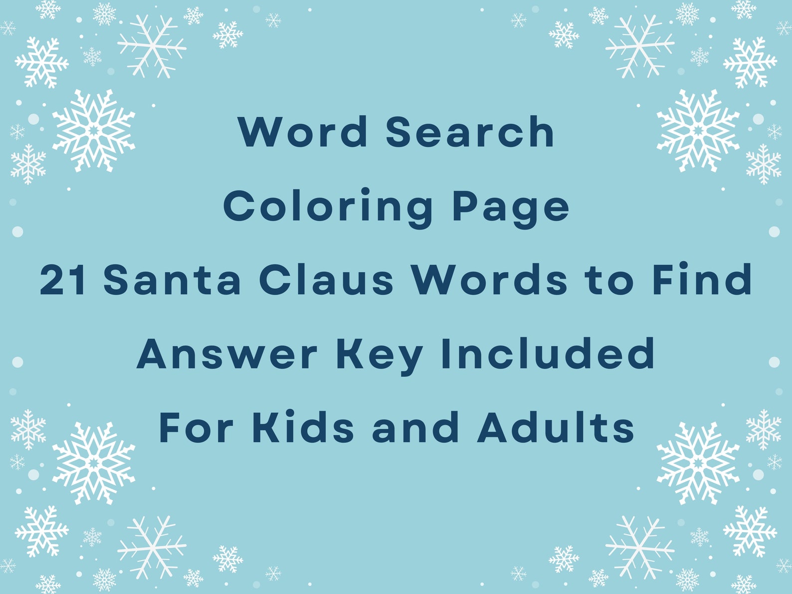Printable Christmas Game Santa Claus Word Search Puzzle Coloring Page ...