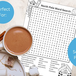 Printable Christmas Word Search Puzzle Coloring Page for Kids and ...