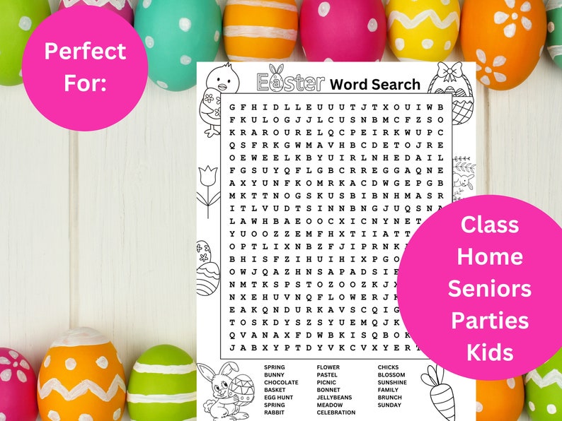 Easter Word Search Puzzle Printable Easter Word Search Coloring Page ...