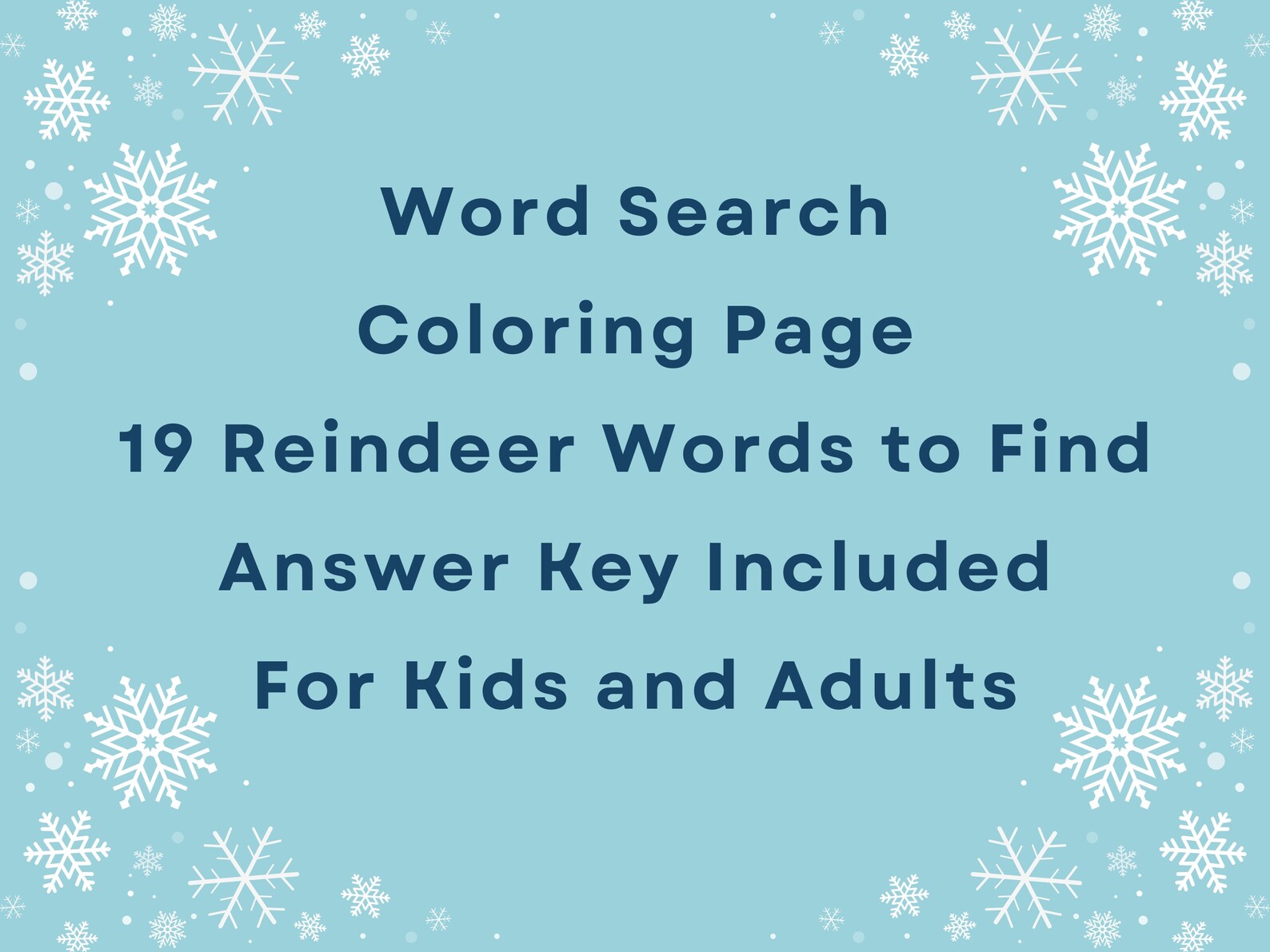 Printable Santa's Reindeer Word Search Puzzle Coloring Page Christmas ...