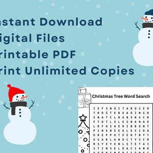Printable Christmas Tree Word Search Puzzle Coloring Page for Kids and ...