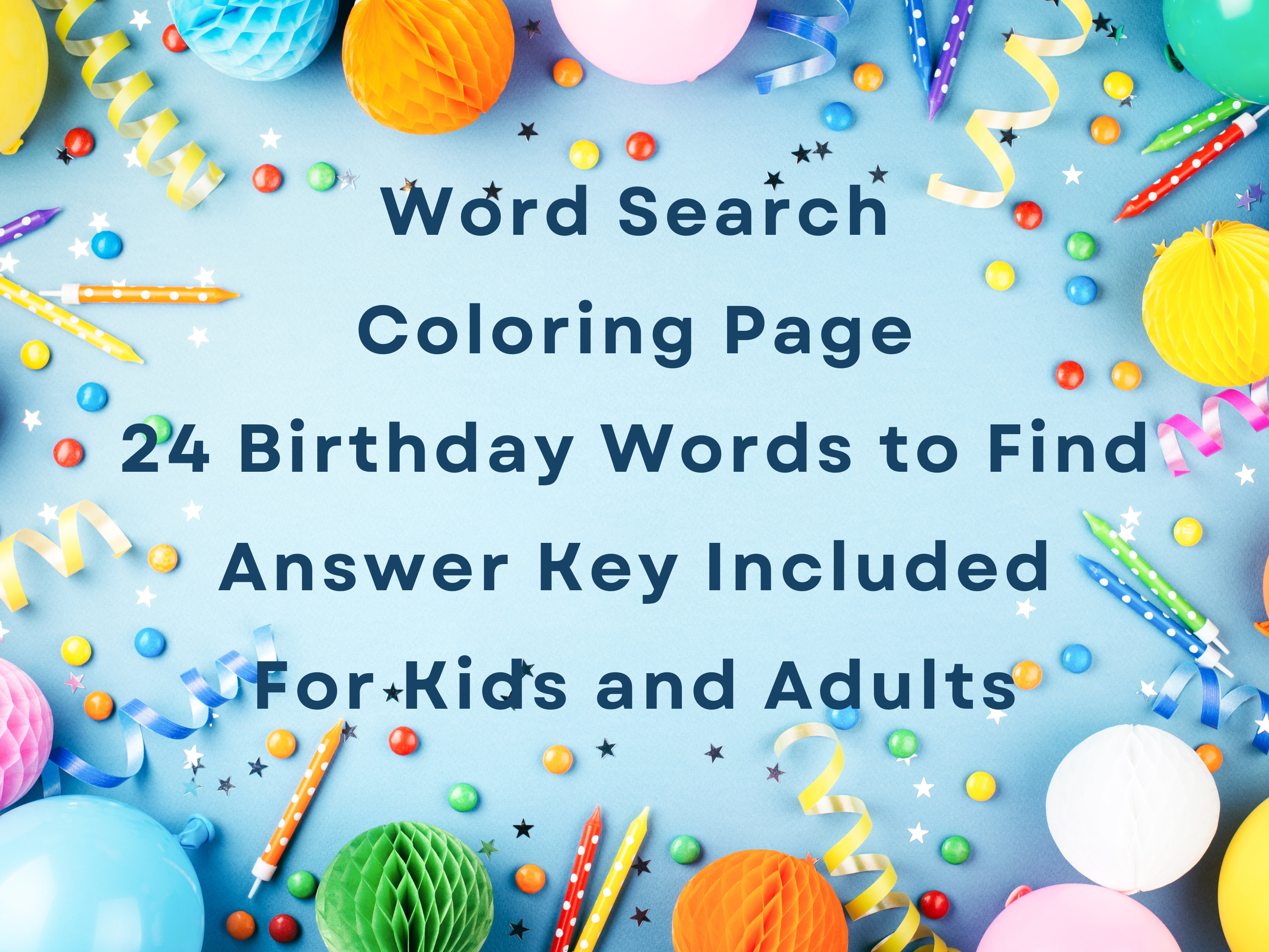 Printable Birthday Word Search Puzzle Coloring Page for Kids and Adults ...