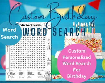 Printable Birthday Word Search Puzzle Coloring Page for Kids and Adults ...