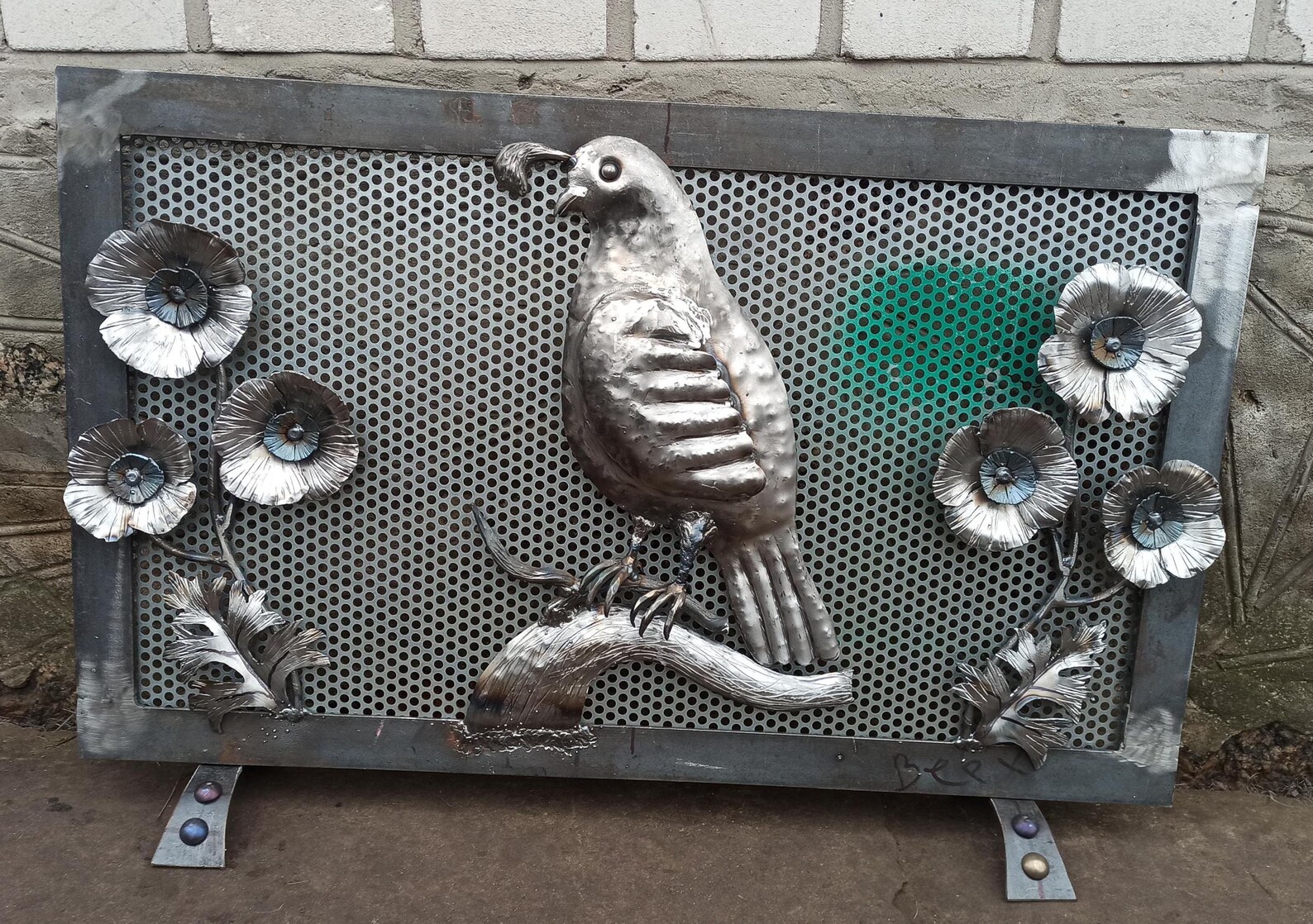 Fireplace Screen, Iron Gift, Fireplace Decor, Fireplace Grate, Iron ...