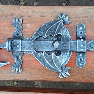 Hand Forged Dragon Gate Latch: Fantasy Iron Door Lock - Etsy