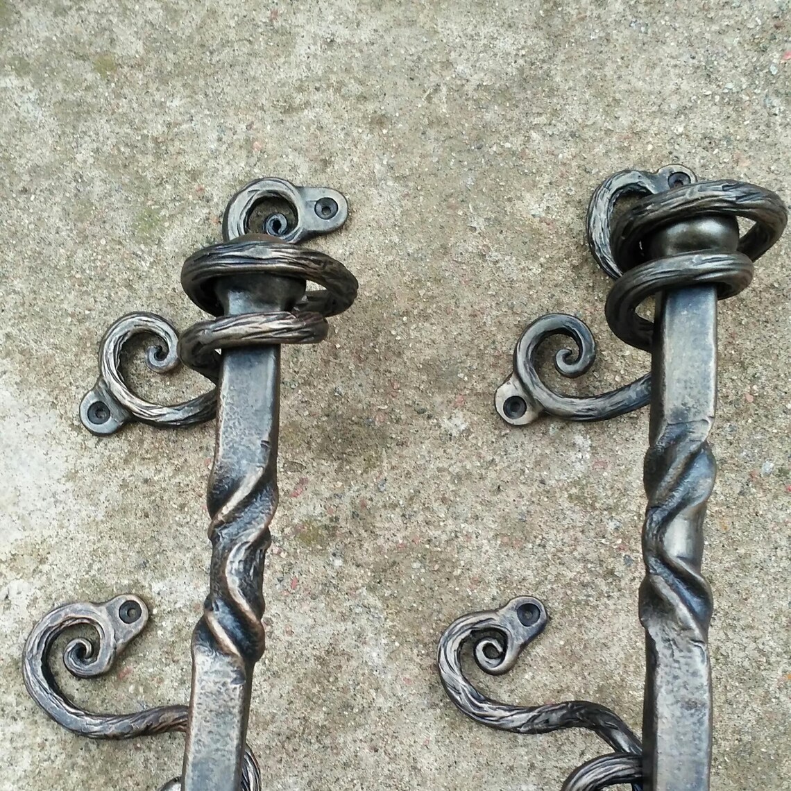 Hand-forged Wrought Iron Door Handles 