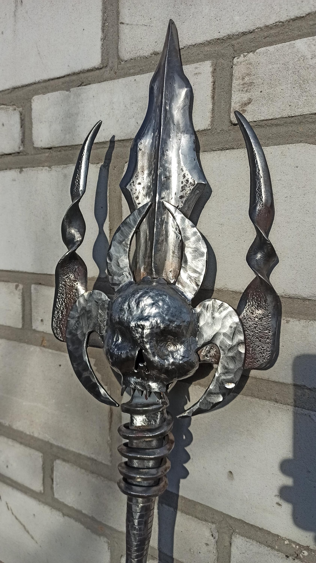 Exclusive Forged Trident With Skull – Lacquered Metal, Handmade - Etsy
