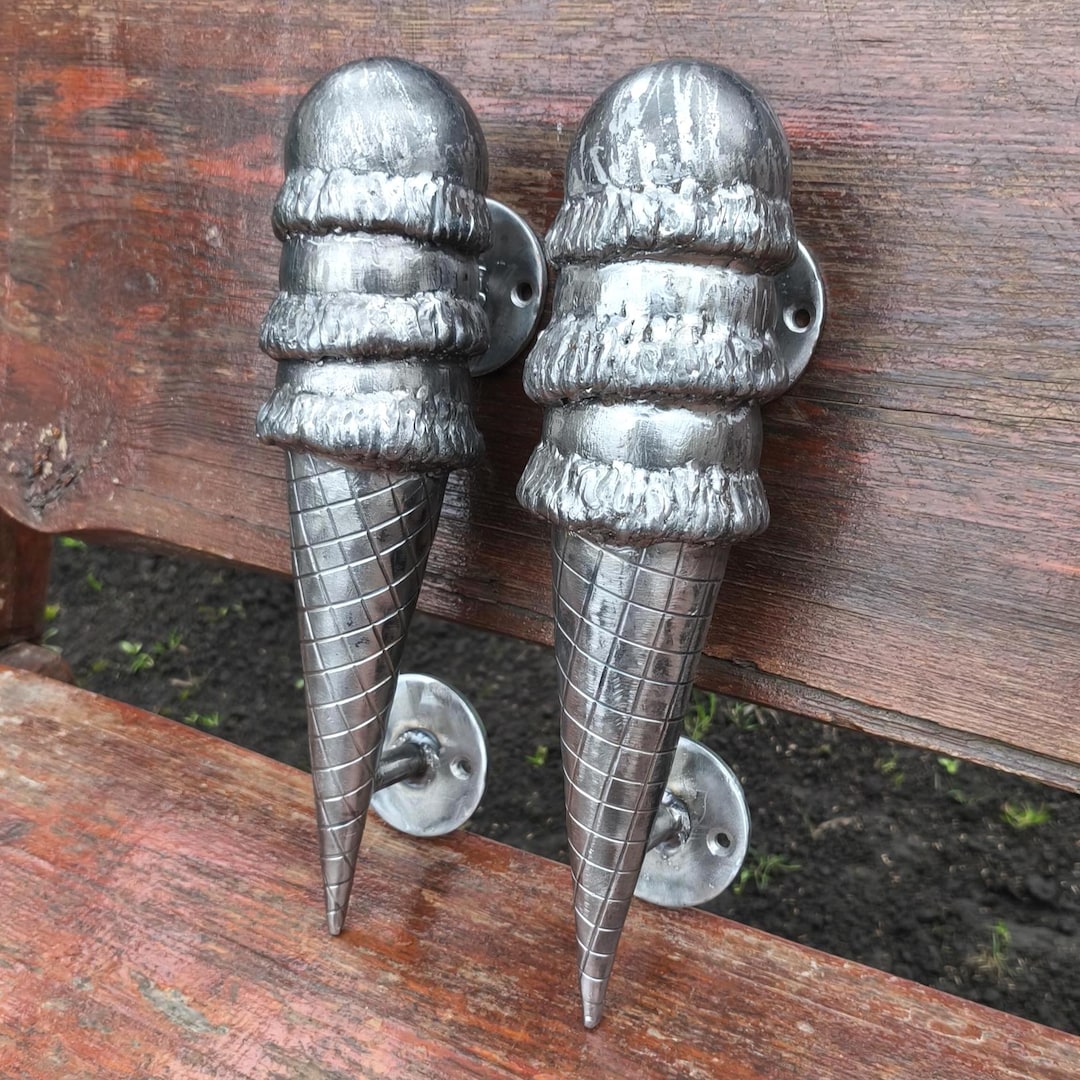 Hand-forged Ice Cream Cone Door Handles (pair) - Etsy