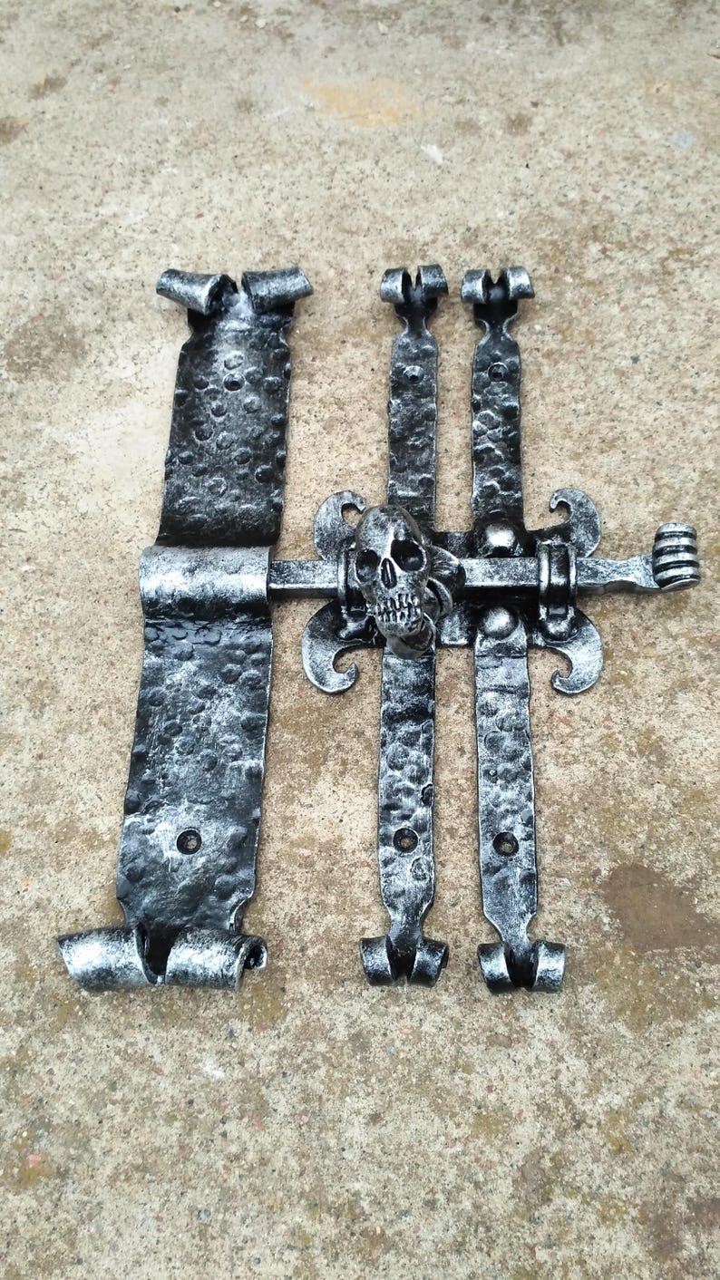 Hand-forged Skull Door Latch: Gothic Security Hardware - Etsy