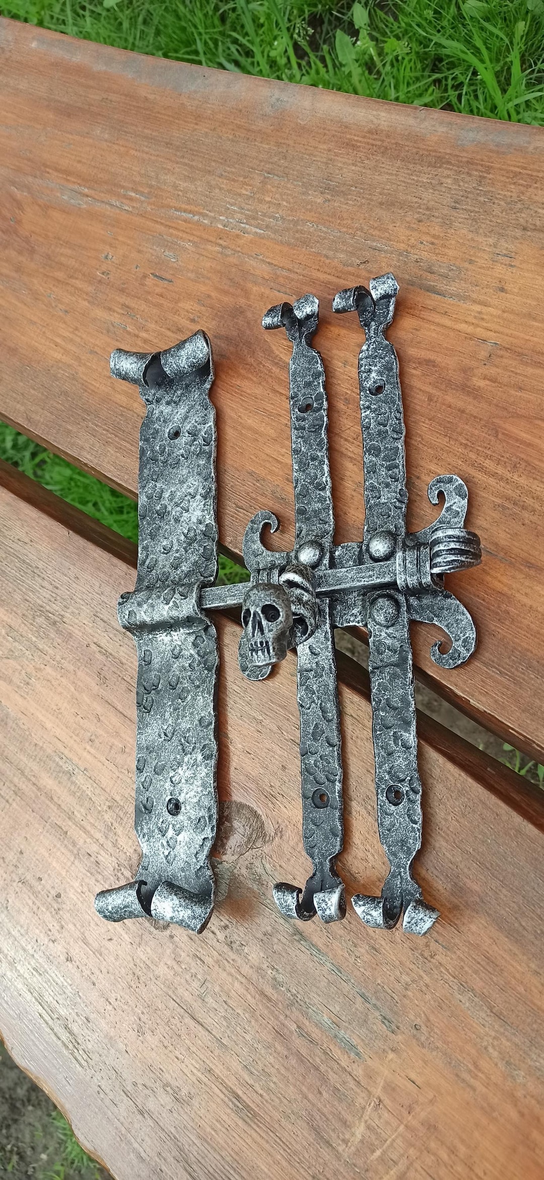 Hand-forged Skull Door Latch: Gothic Security Hardware - Etsy