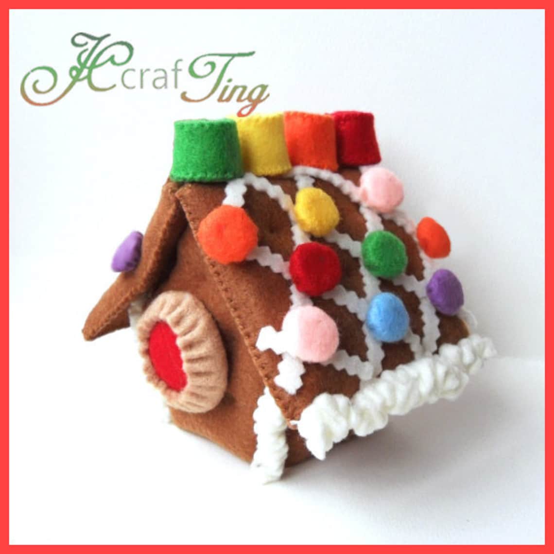 Gingerbread House PDF Pattern Tree Set | Etsy