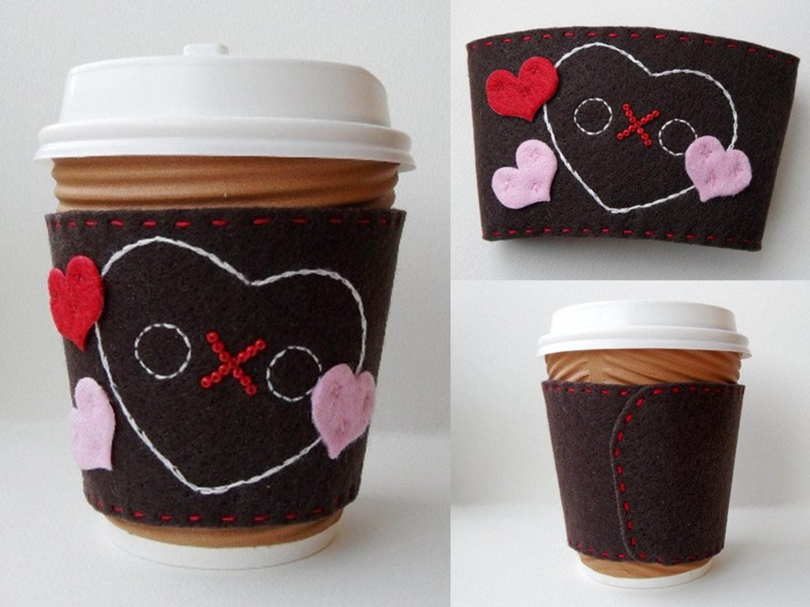 Felt Coffee Sleeve large PDF Pattern - Etsy