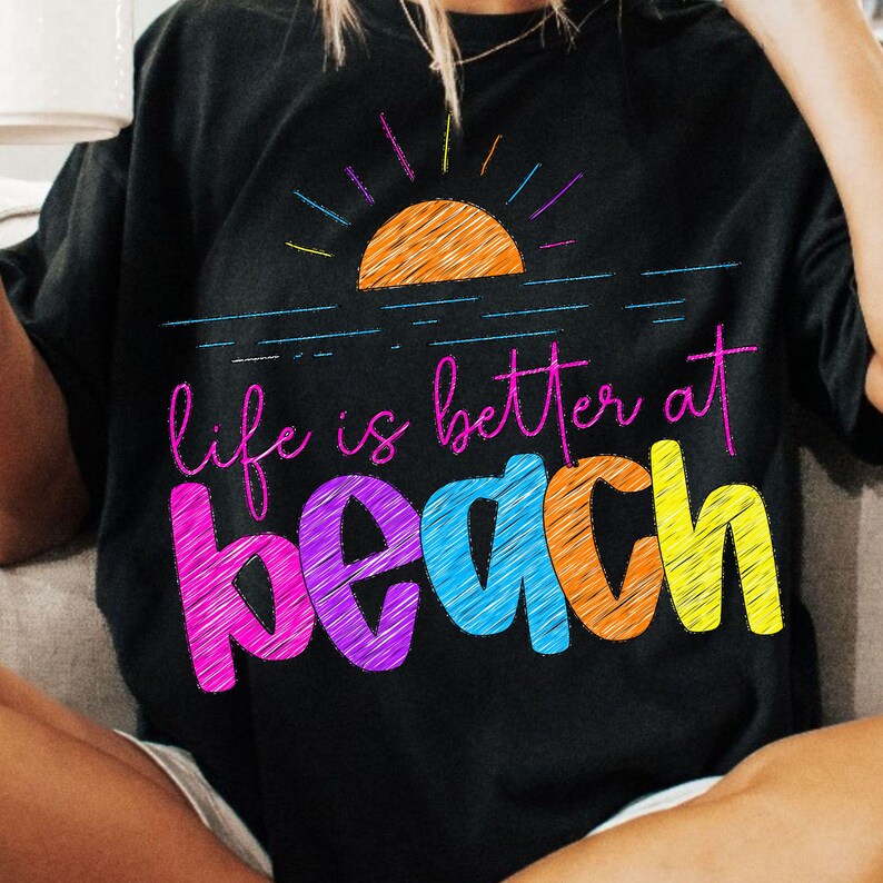 Sunshine Png Beach Life Bundle | Trendy Summer Sublimation Png | Girly ...