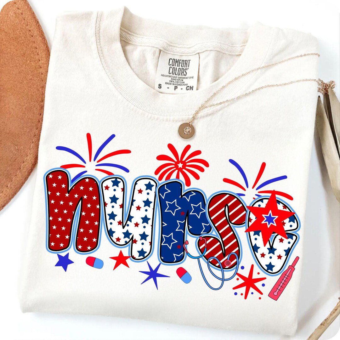 4th of July Nurse PNG: Patriotic Chekered Preppy Fourth of July Png ...