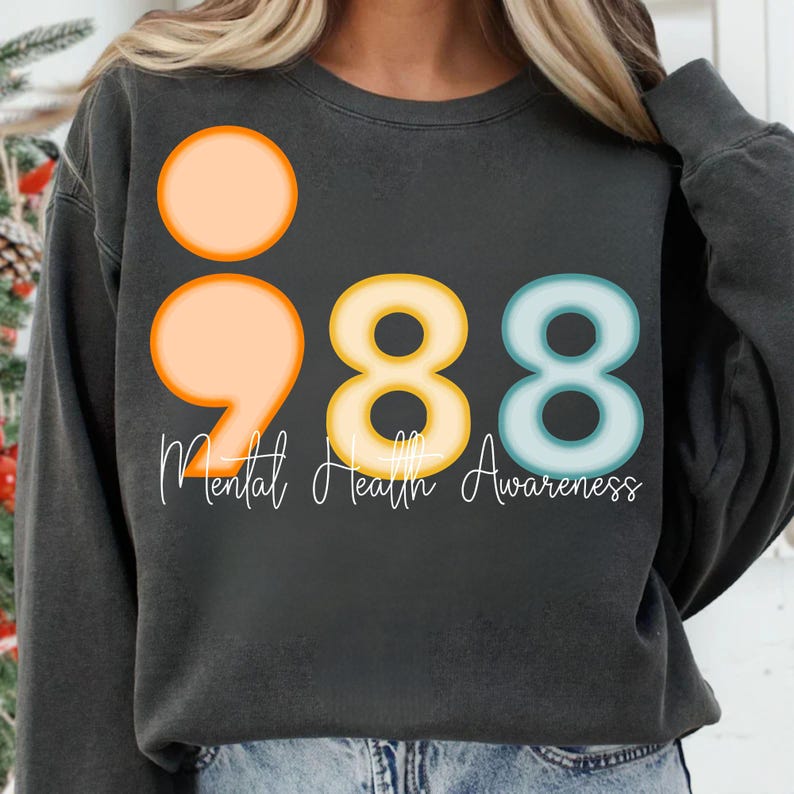 988 Semicolon Mental Health Awareness PNG | Pastel Preppy Design ...