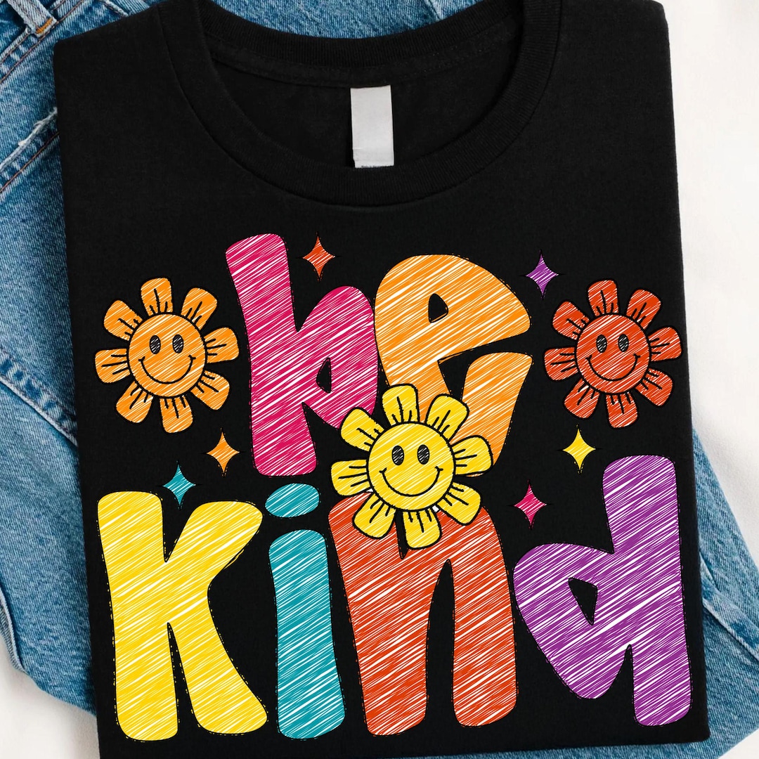 Be Kind PNG | Careless Handwriting Style With Smiley Face | Retro Boho ...