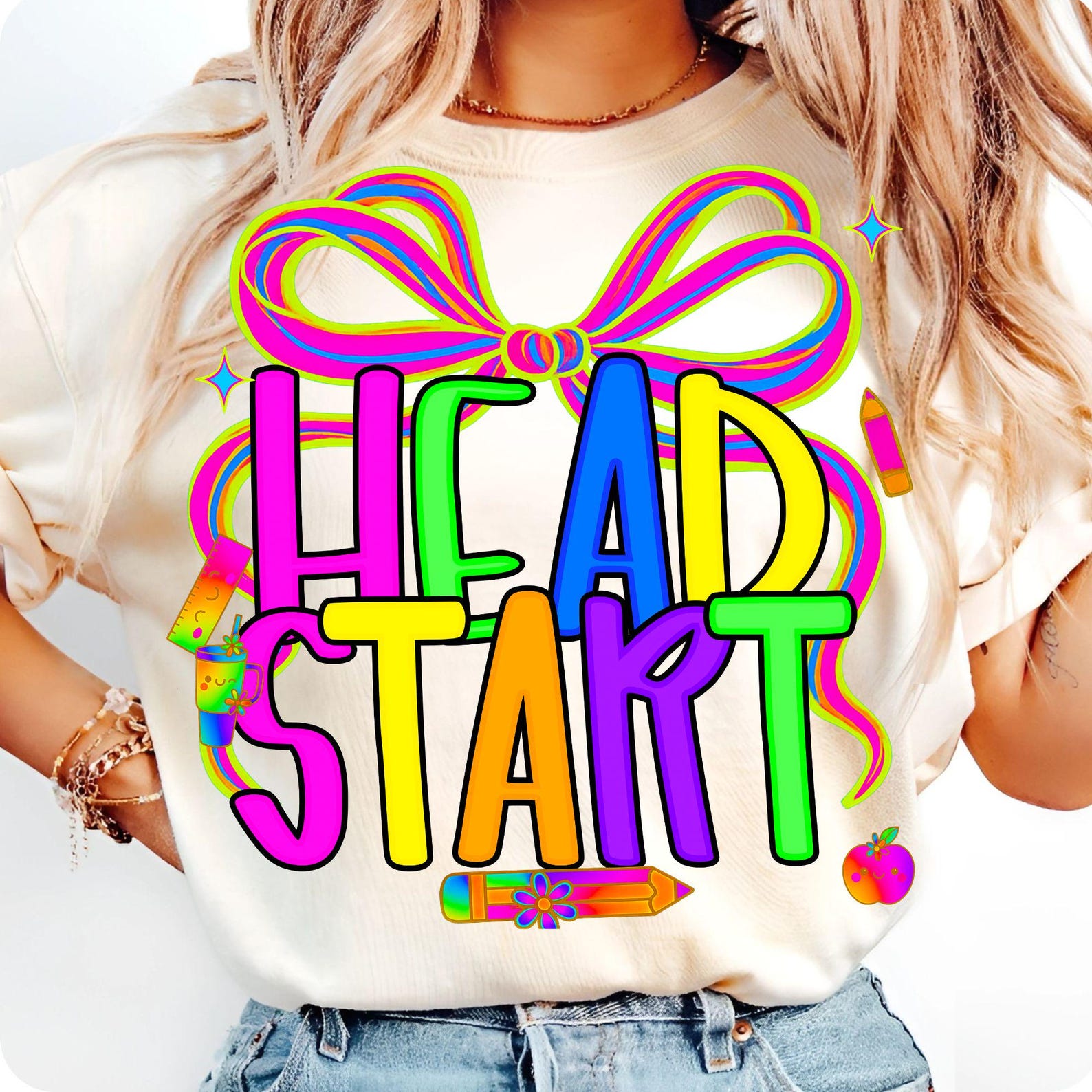Head Start Teacher PNG Design, Back to School Sublimation Graphic ...