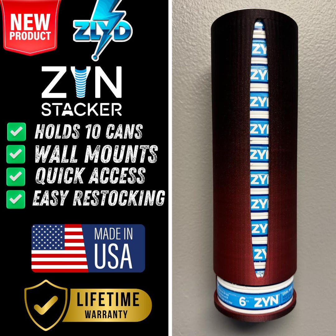 ZYN Dispenser Nicotine/tobacco/snuff Easy Access Zyn Crimson Red ...