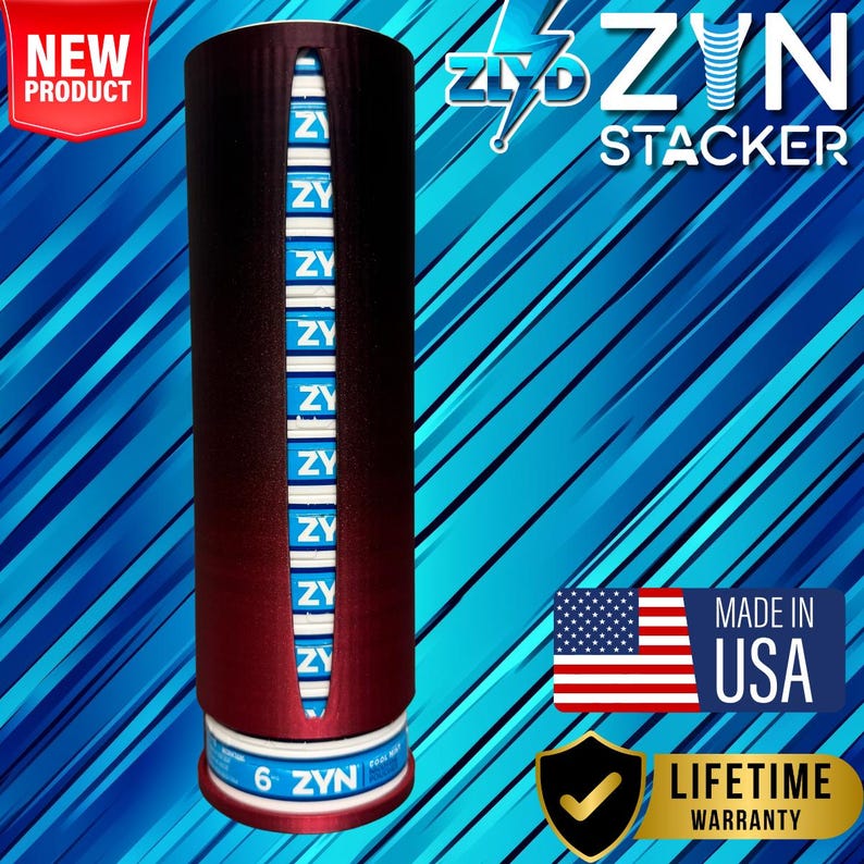 ZYN Dispenser Nicotine/tobacco/snuff Easy Access Zyn Crimson Red ...